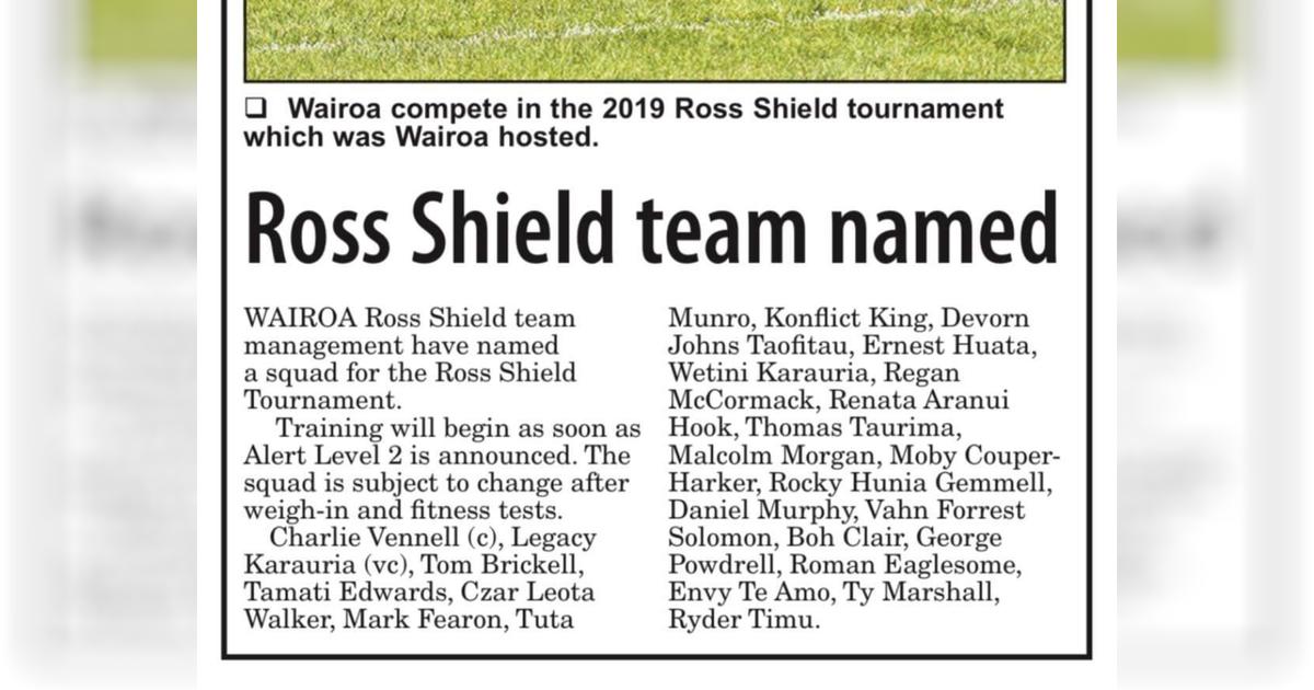Wairoa Ross Shield Rugby Team 2021 - Givealittle