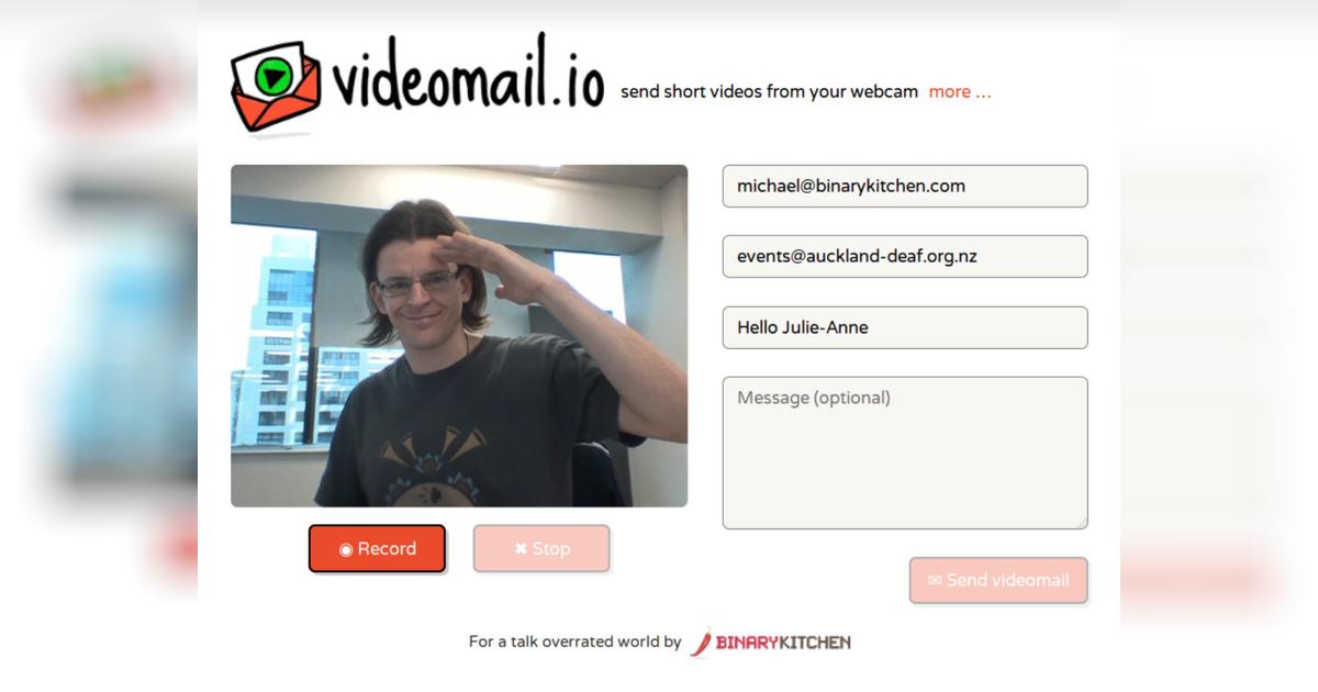 Sign Language inside Emails [www.videomail.io] - Givealittle