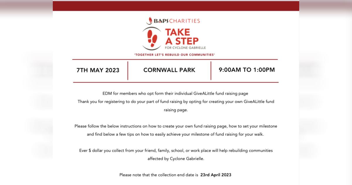 Take step to Help Community. - Givealittle