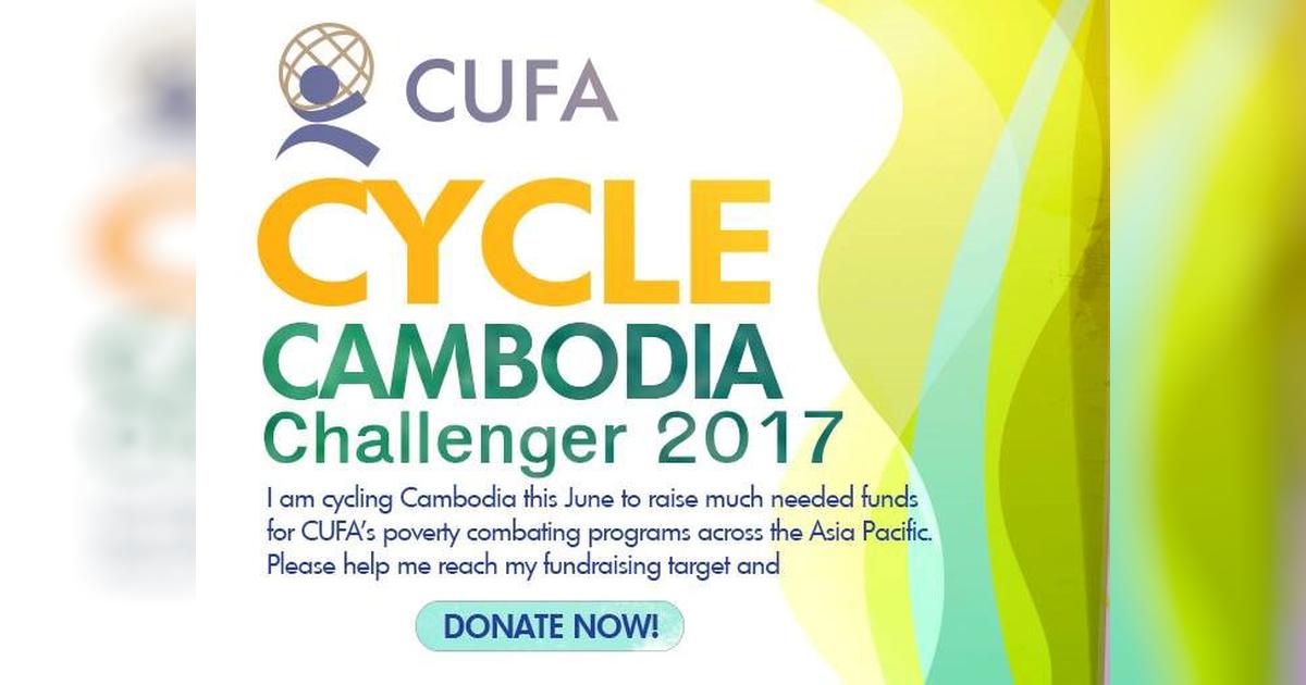 CUFA Cycle Cambodia 2017 - Givealittle
