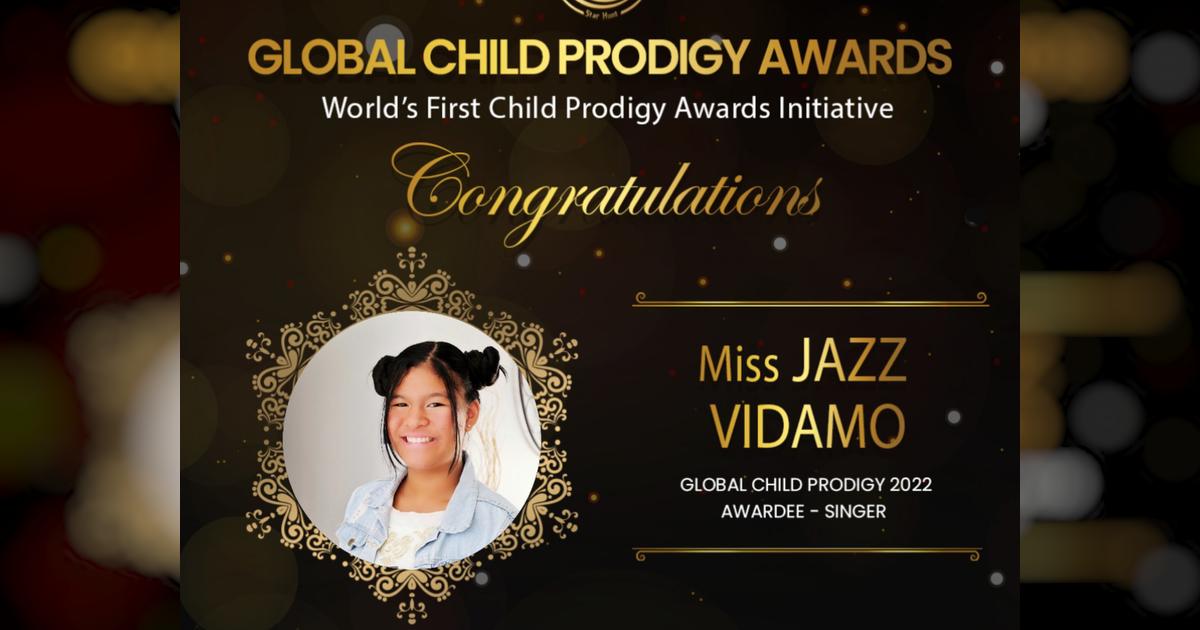 Jazz Vidamo recognised as a Global Child Prodigy. - Givealittle