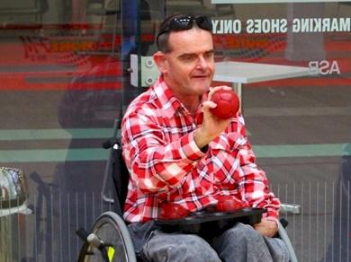 Mike Hamill representing the South Island at the NZ Boccia Champs ...