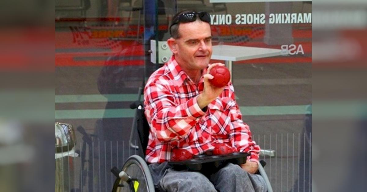 Mike Hamill representing the South Island at the NZ Boccia Champs ...