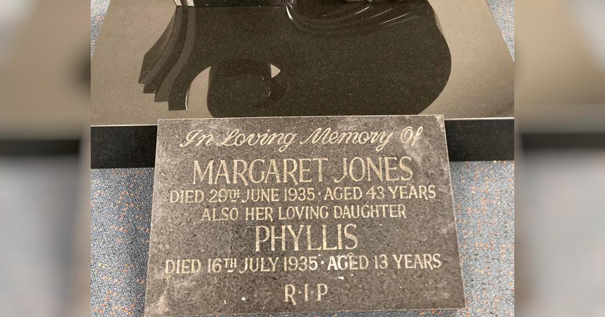 Headstone for the late Margaret and Phyllis Jones - Givealittle