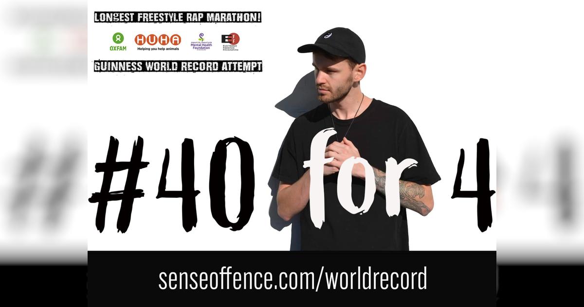 #40for4 World Record Attempt for Longest Rap Marathon! - Givealittle